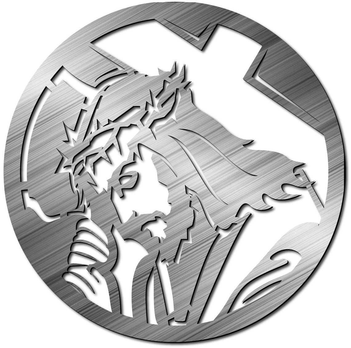 Laser Cut Jesus and Cross, Wall Art. Decoration Wall. Crucifix Laser ...