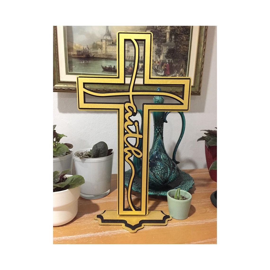 Desktop Crucifix Files With faith Inscription. - Etsy