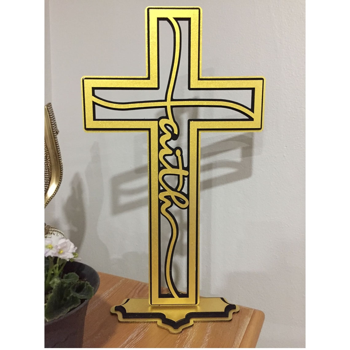 Desktop Crucifix Files With faith Inscription. - Etsy