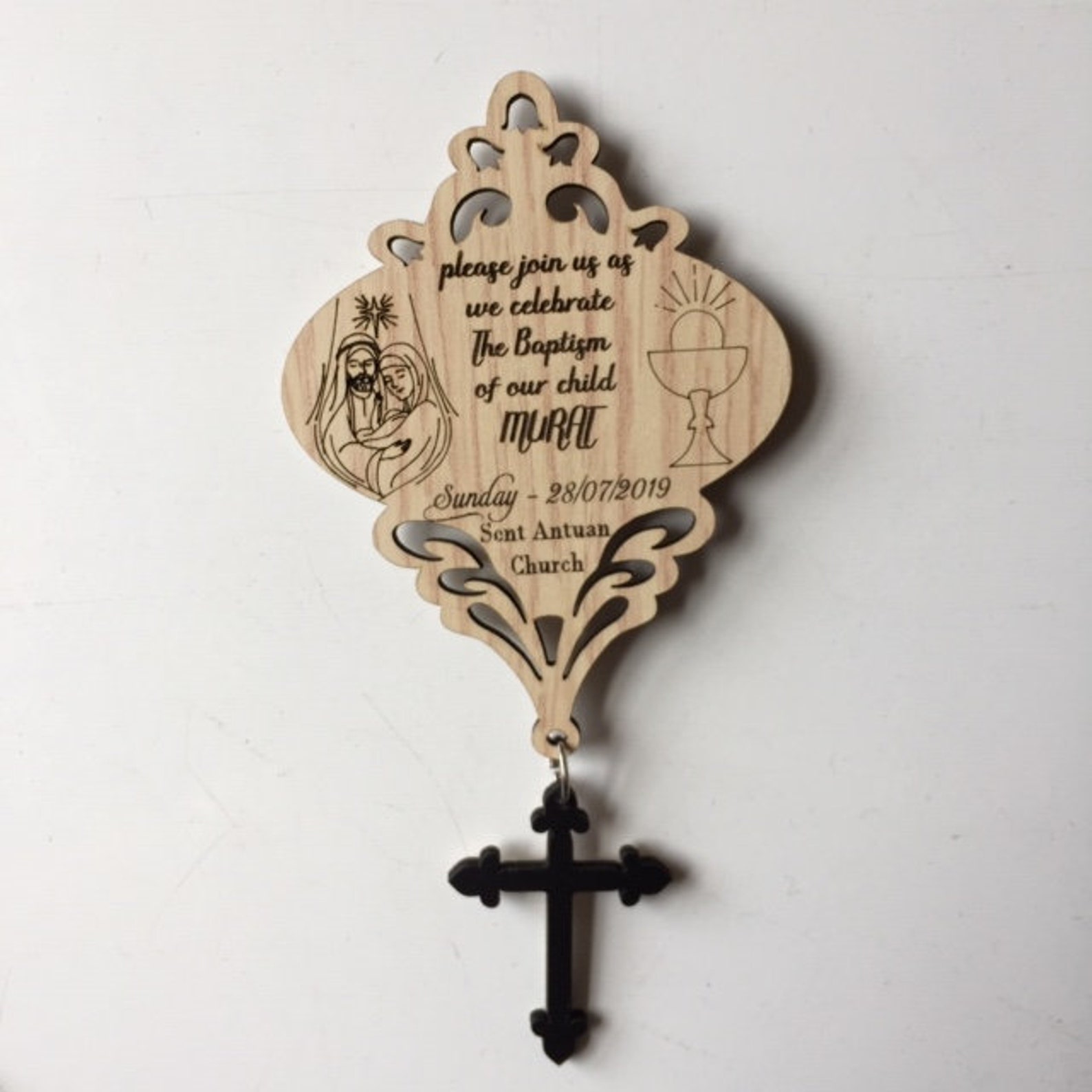 7 Designs Baptism Magnet,christian Laser Cut.laser Cut Project Plan ...