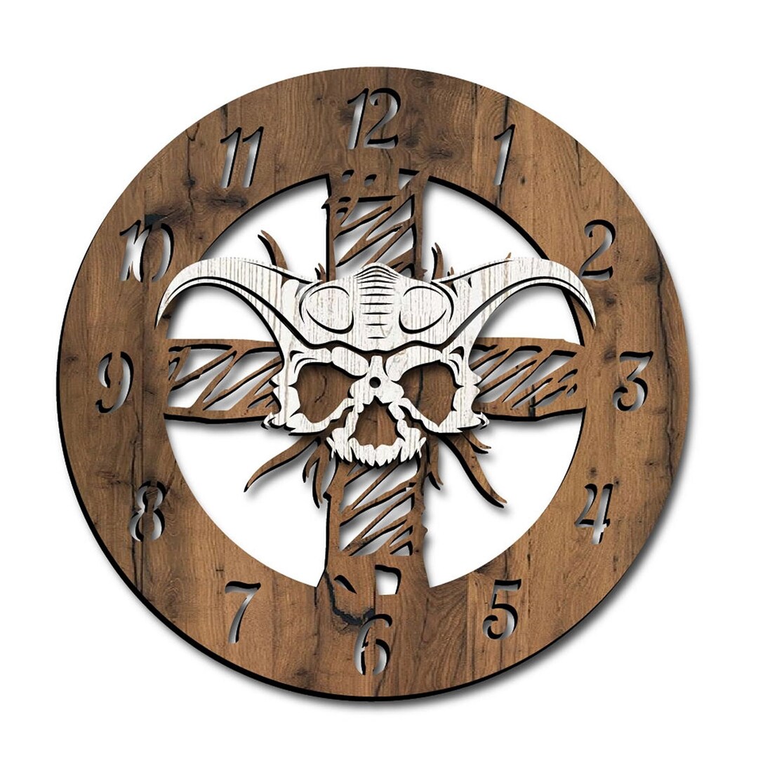 Wall Clock Gothic, Laser Cut File. Laser Cut Project Plan. Wall Clock ...
