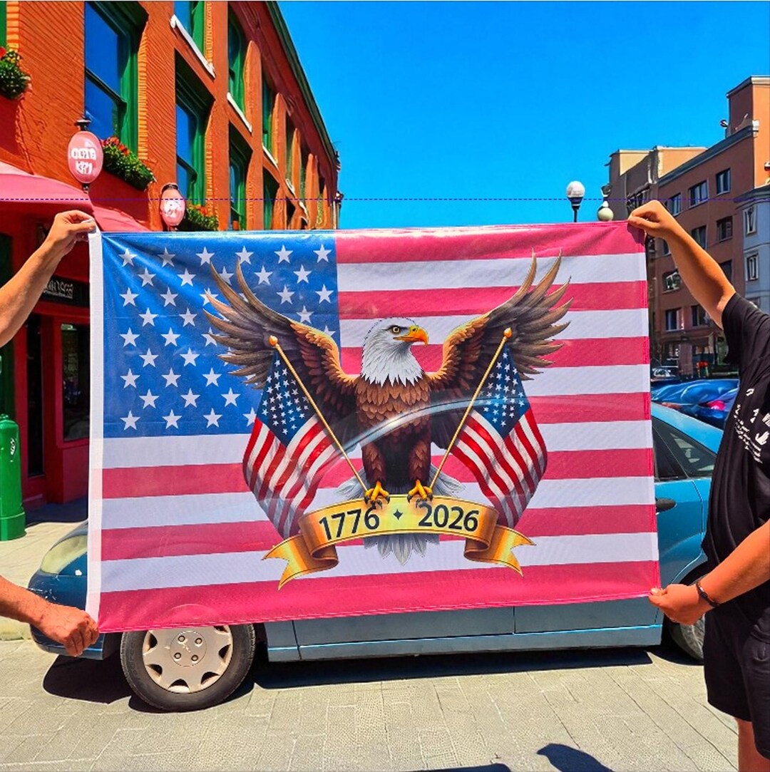 250th Anniversary Flag. American Flag in Raschel Fabric for Indoor and ...