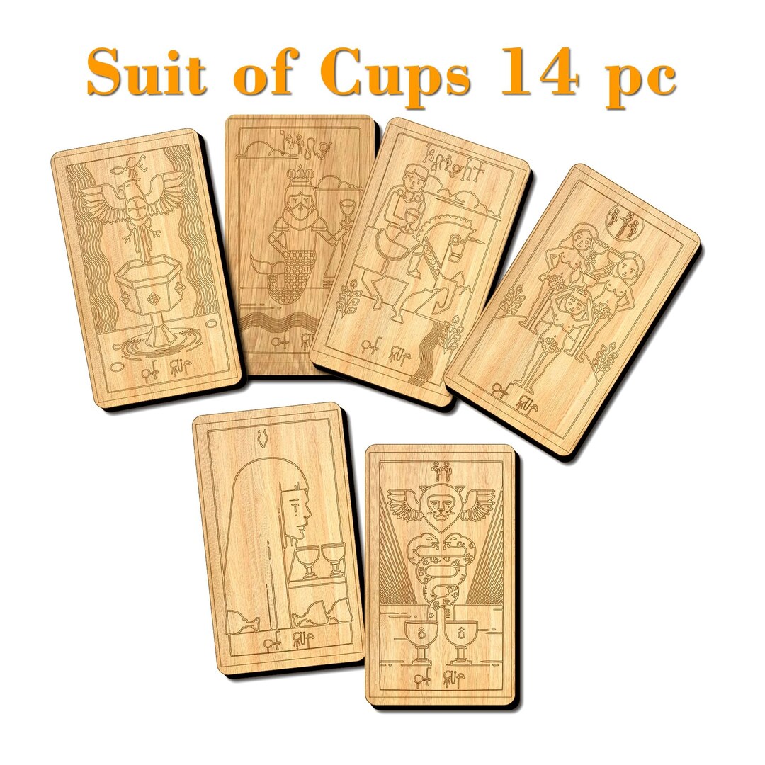 The Suit of Cups, Tarot Cards. Tarot SVG Cups Set. 14 Cards Vector ...