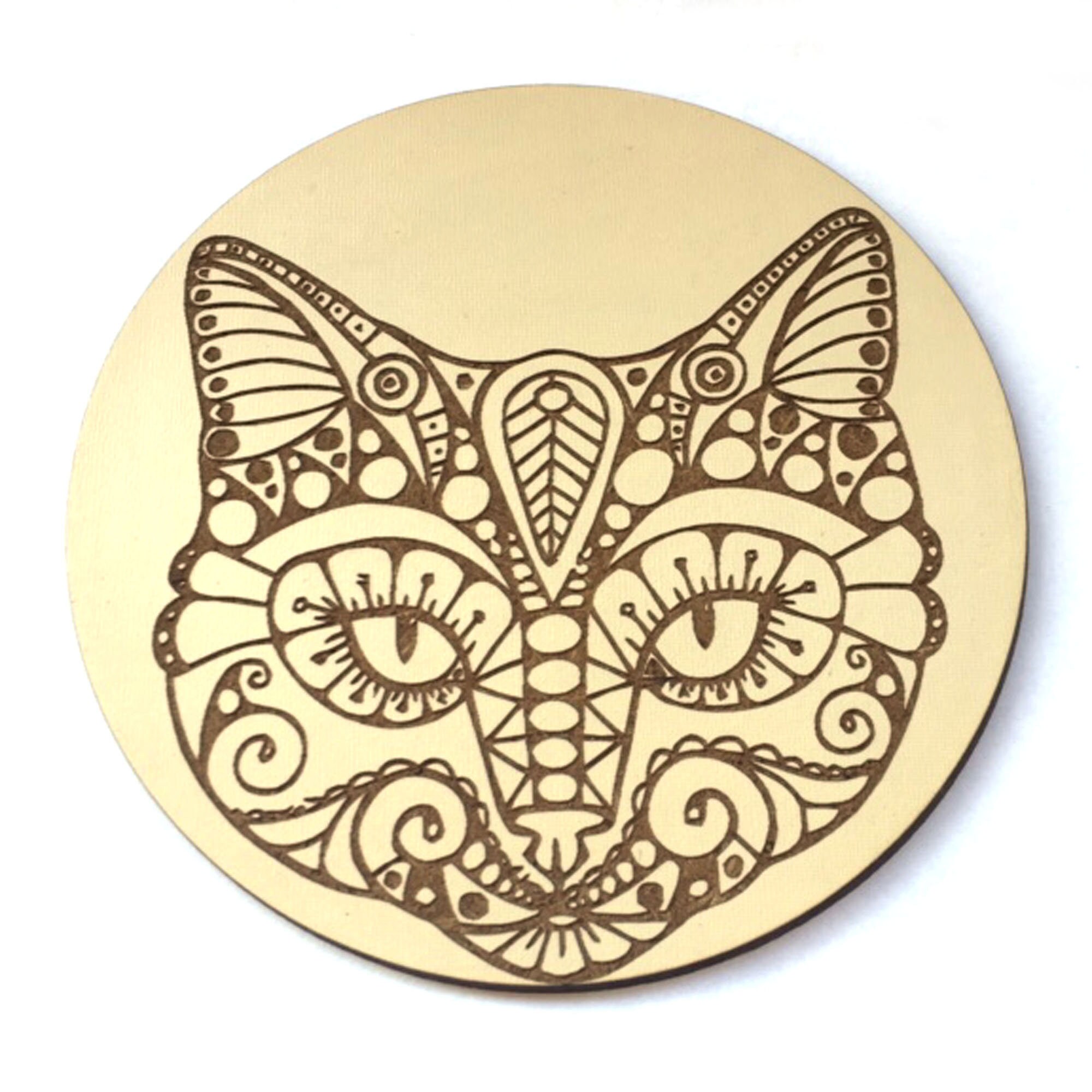 Laser Cut Cat Coasters,10 Cats, Vector File. PNG - SVG- PDF - Cdr - Ai ...