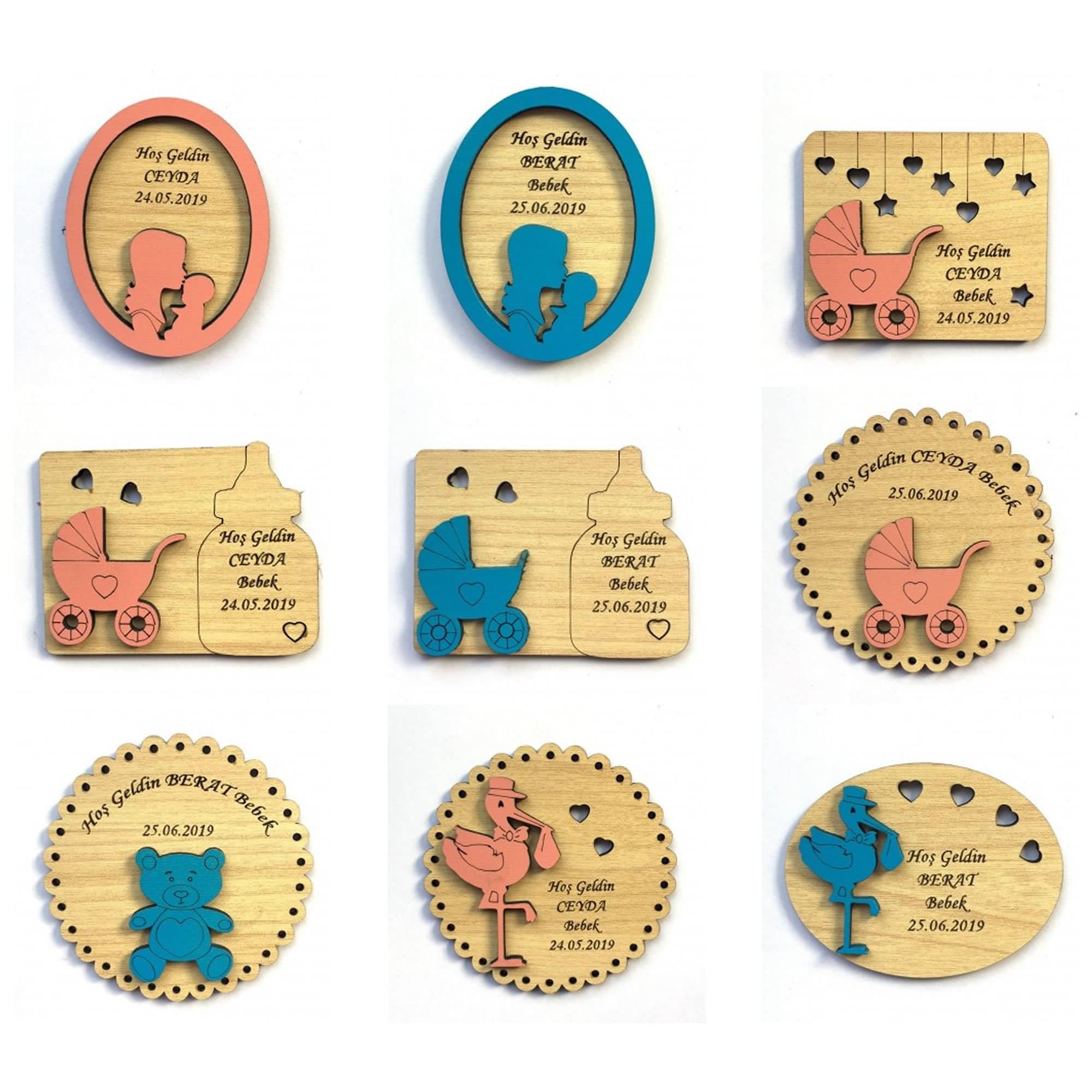 12 Pc Baby® Magnet Set 3 Mm Laser Cut.laser Cut Project Plan.instant ...