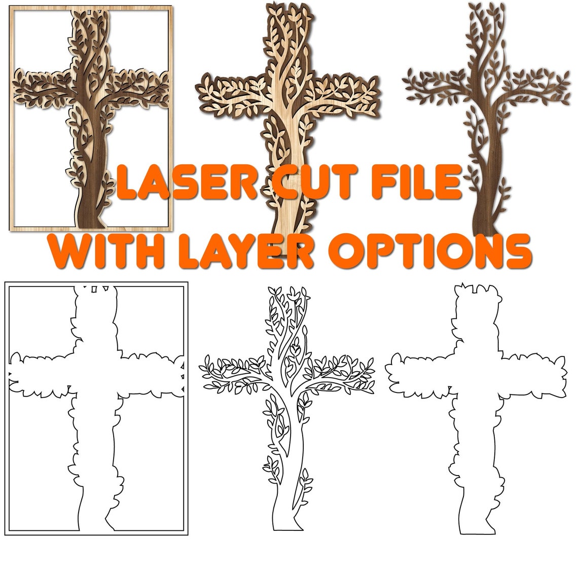 Tree of Life Cross SVG. Cross Models With Layer Options. Cross - Etsy