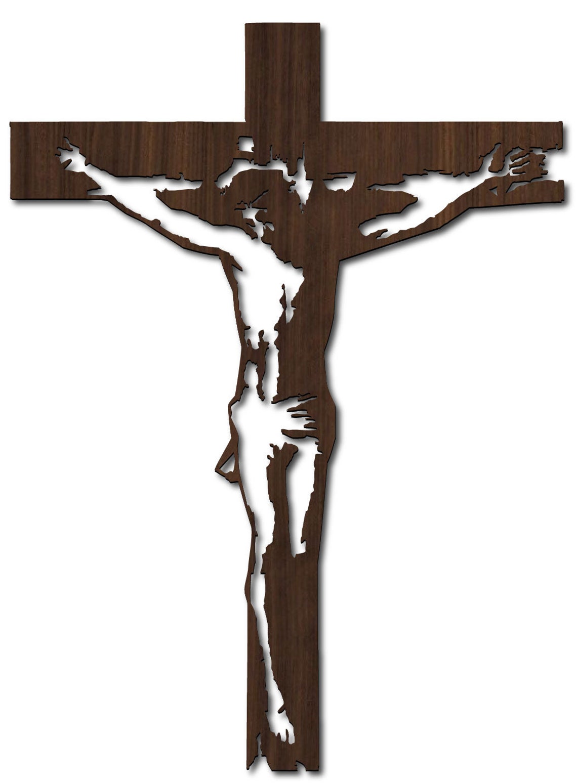 Laser Cut Jesus and Cross, Wall Art. Decoration Wall. Crucifix Laser ...