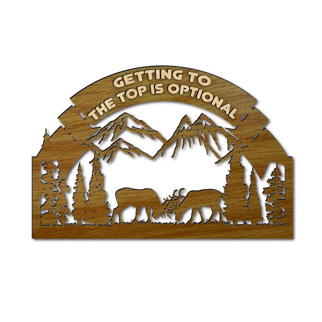 Laser Cut Files With Mountains and Deers Theme. Laser Cut Mountains and ...