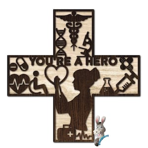 Wallboard Laser Cutting File for Nurses. Nurse Wall Art. Nurse Laser ...