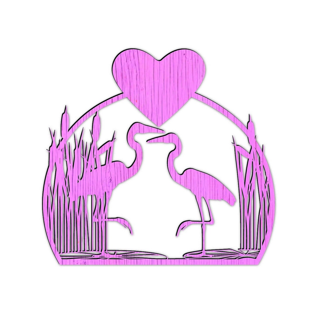 Flamingo Themed Laser Cut Files in the Reeds. Flamingos in the Lake ...