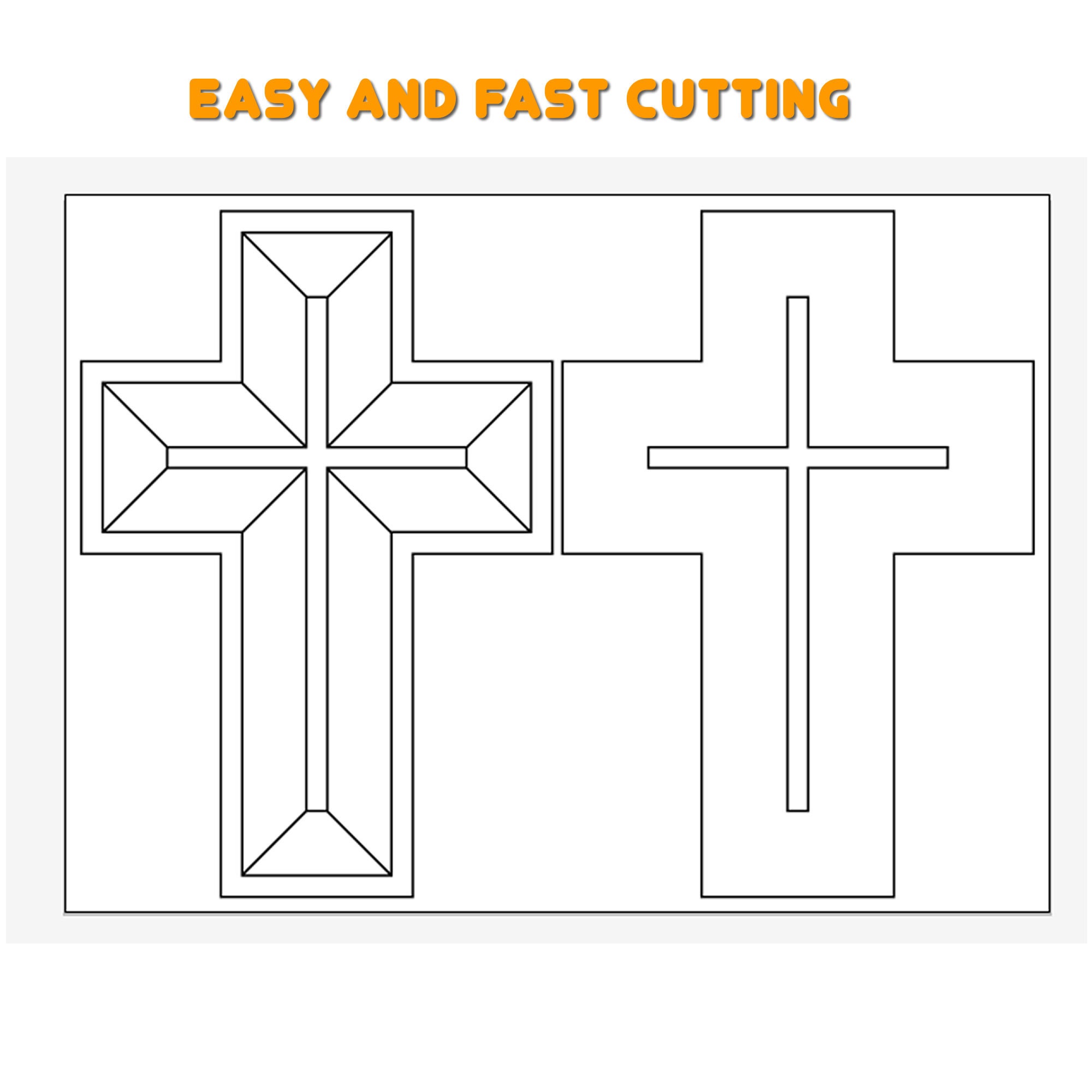 2 Layers Geometric Christian Cross, Laser Cut Files. Cross File for ...