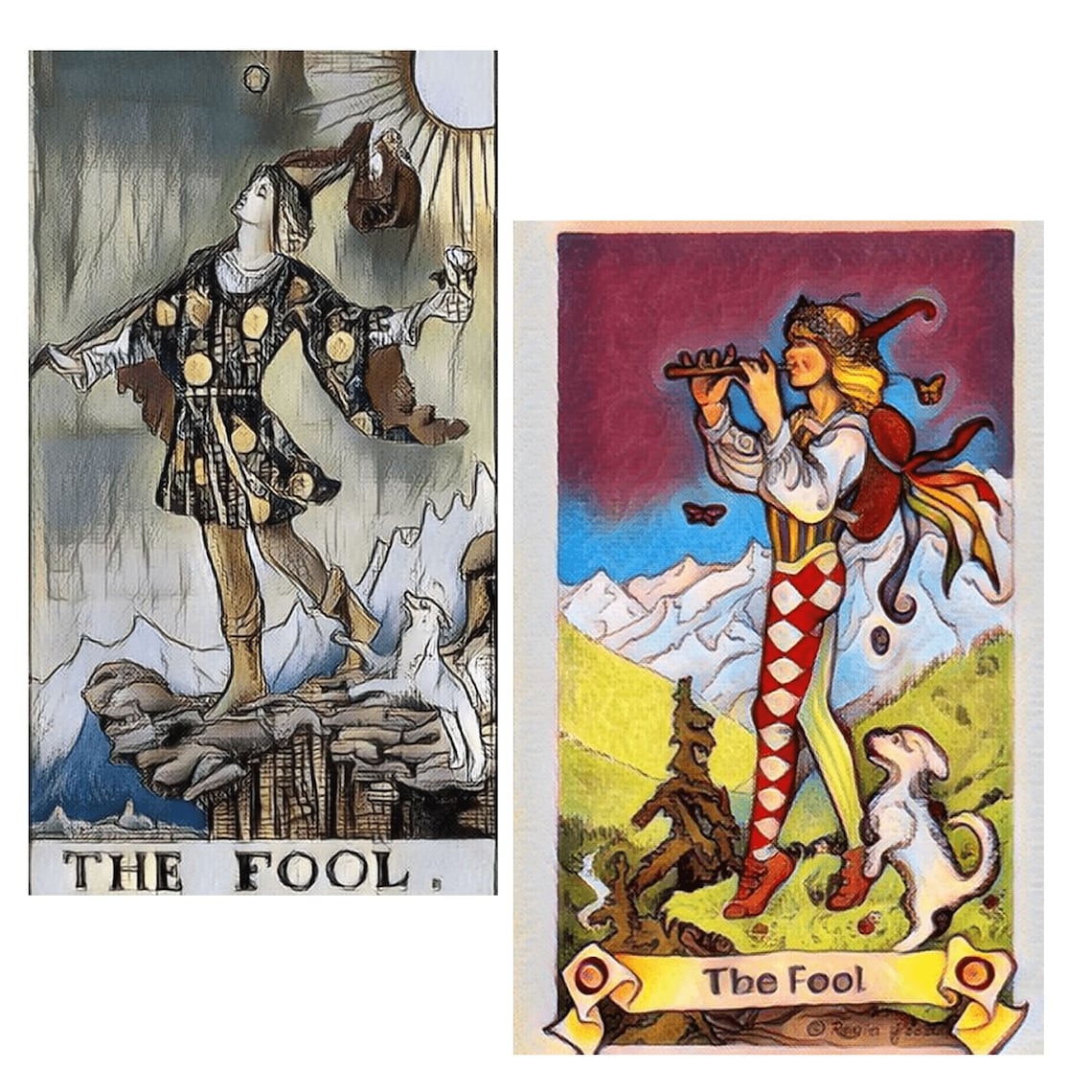Fool Tarot Cards. 12 Model 60 Style Printable Pictures. Png - Etsy