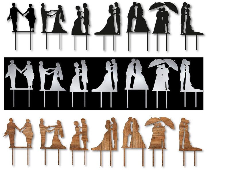 7 Different Pattern Cake Decorations for Wedding Cake. Cake | Etsy