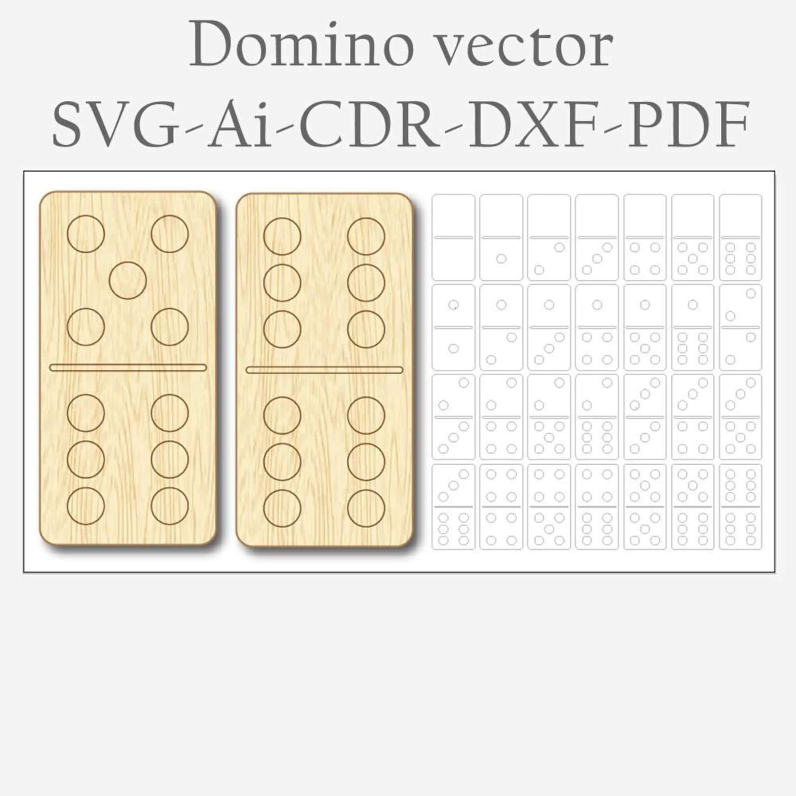 Dominoes Set Vector Domino Svg Cutting File. Domino Set - Etsy