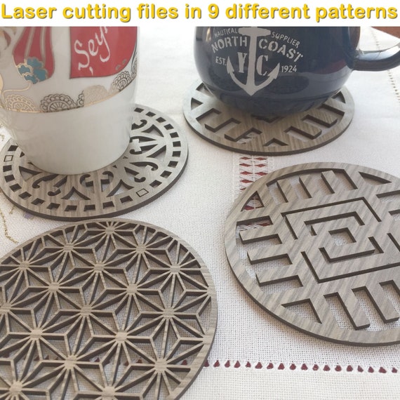 Laser Cutting Files in 9 Different Patterns SVG PDF Cdr - Etsy