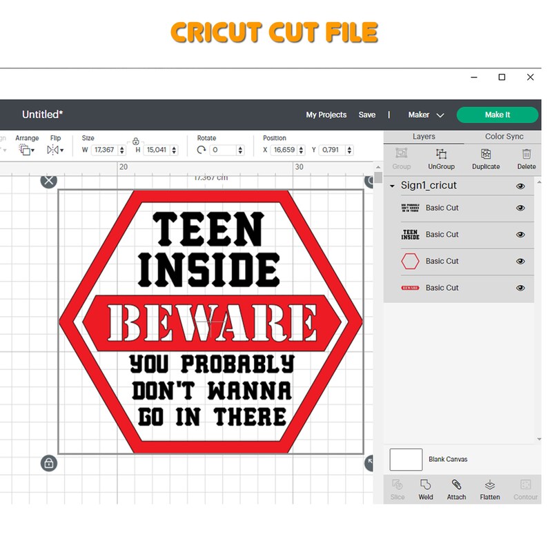 Teen Inside Beware You Probably Don't Wanna Go in There Cut File. SVG ...