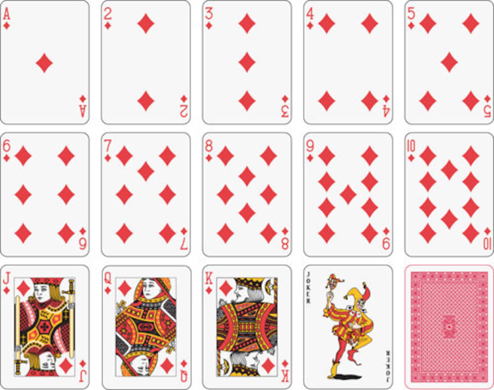 Playing Cards Set Vector Playing Cards Svg Printable or Laser - Etsy
