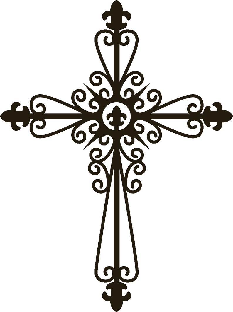 Motif Embroidered Cross for Table and Wall. Cross SVG. Laser Cut Cross ...