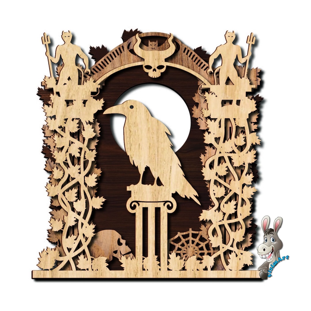 Gothic Themed Wall Art for Laser Cutting. Gothic Wall Hanging. Gothic ...