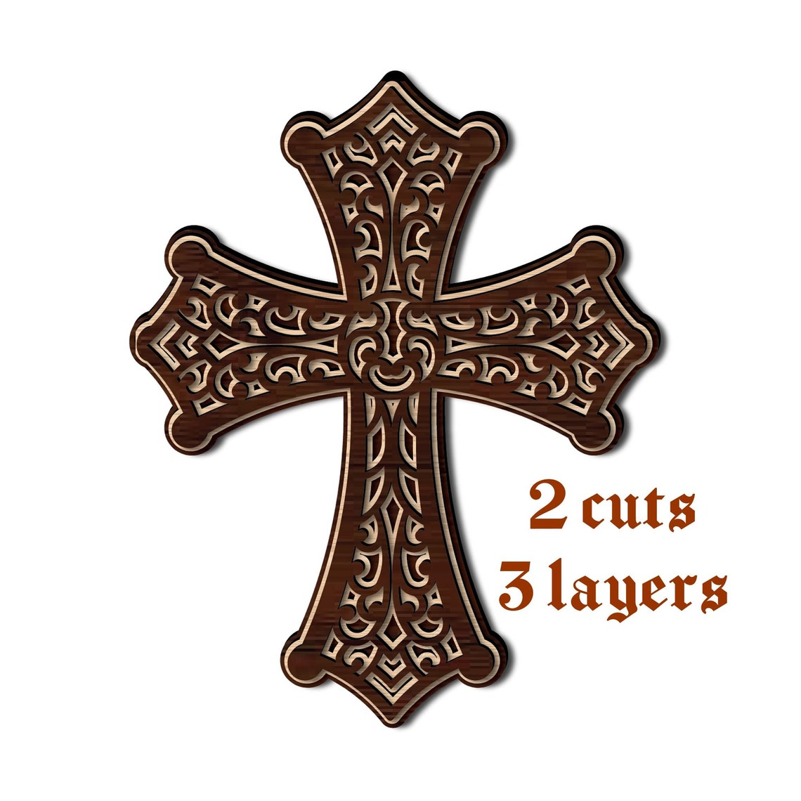 3 Layers Cross Laser Cutting File. Svg Pdf Dxf Dwg and Cdr - Etsy UK