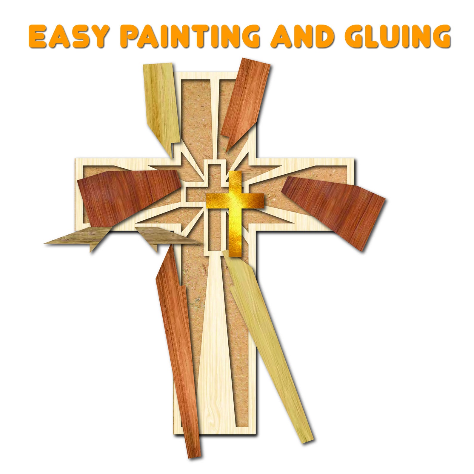 2-layer Christian Cross Laser Cut Files. Cross File for Laser - Etsy