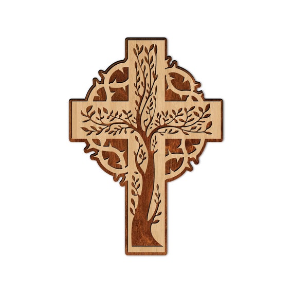 2 Layered Tree Cross SVG. Cross Models With Layer Options. - Etsy UK