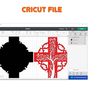 2 Layered Tree Cross SVG. Cross Models With Layer Options. Cross Svg ...