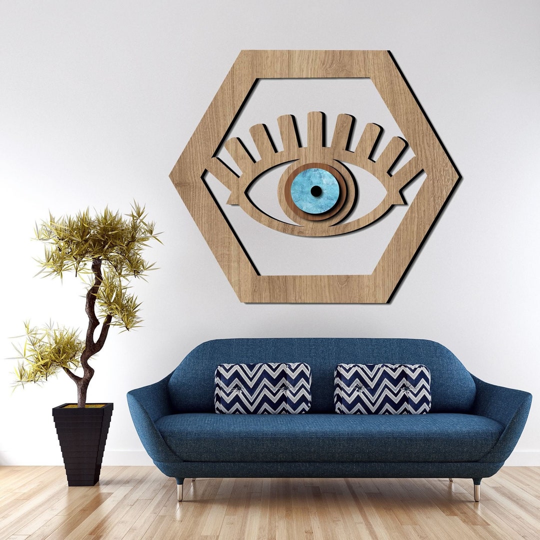 Laser Cut File for Evil Eye, Wall. Laser Cut File, Svg,cdr, Ai, Dxf and ...