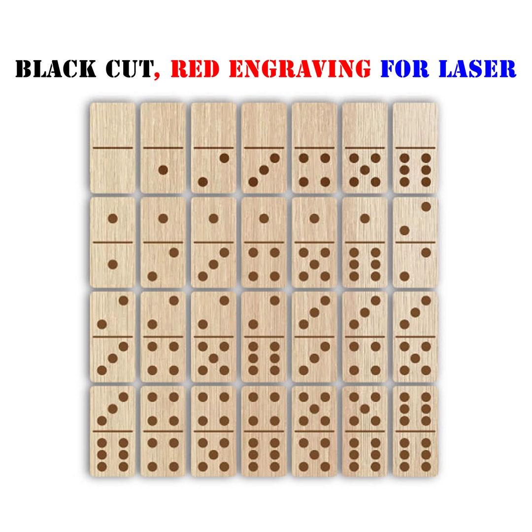 Dominoes Set Vector, Domino Svg Cutting File. Domino Set Drawings ...