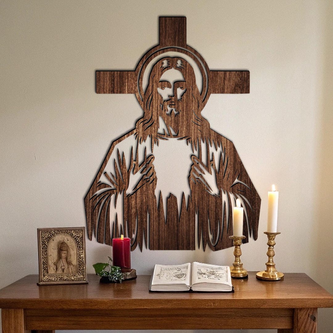 1 or 2 Layer Jesus Laser Cut File. Jesus for Laser Cutting. Wall Art ...
