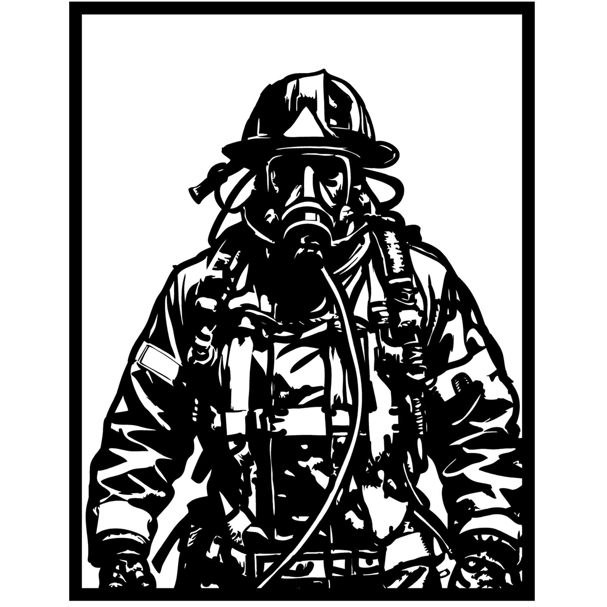Firefighter Wall Panel Laser Cut File. Fire Department Wall Panel ...
