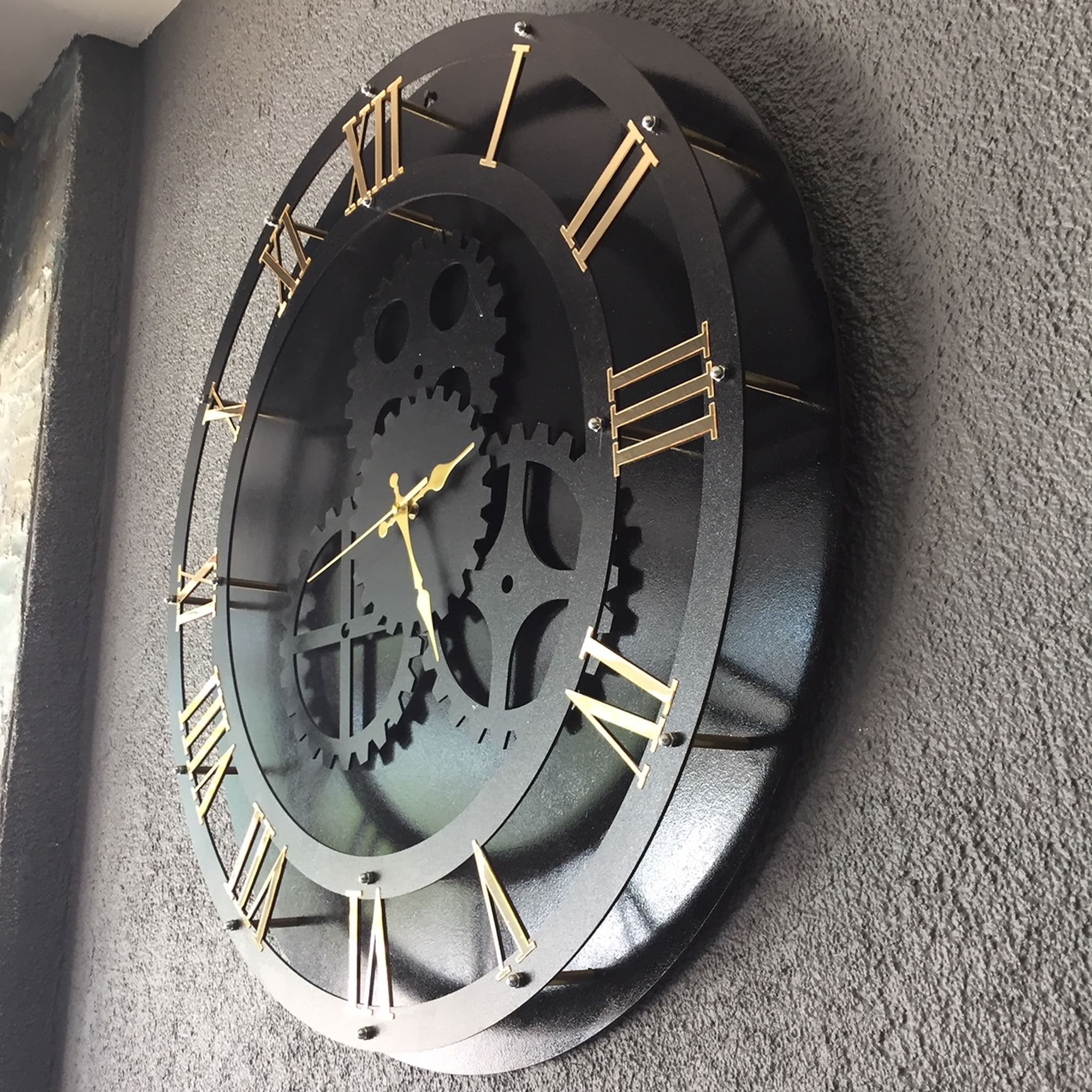 Laser Cut Wall Clock File With Layers and Wheels. Customizable Design ...