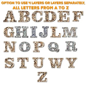 Gear Font Alphabet Set Laser Cut File. Gear Letters With Layer Options ...