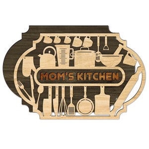 Mom's Kitchen Laser Cut File SVG. Kitchen Sign for Mom. Ready-made ...
