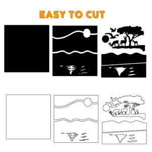 3-layer Easy to Paint and Cut Deer Board. Deer Themed Wall Art for ...