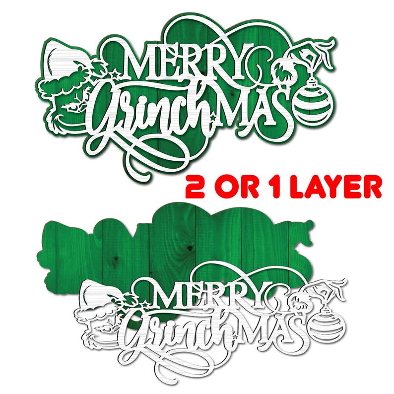 Merry Grinchmas SVG Laser Cut File. Merry Grinchmas Cricut File. Merry ...