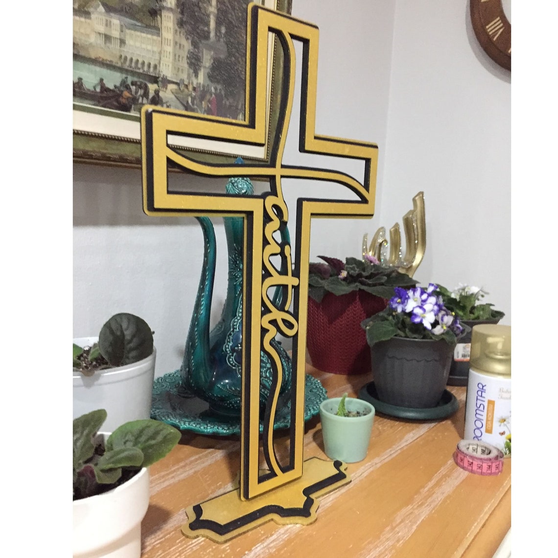 Desktop Crucifix Files With faith Inscription. - Etsy