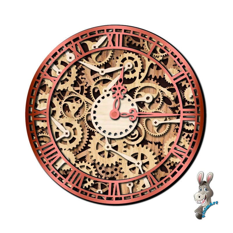 Steampunk Laser Clock Files - Etsy UK