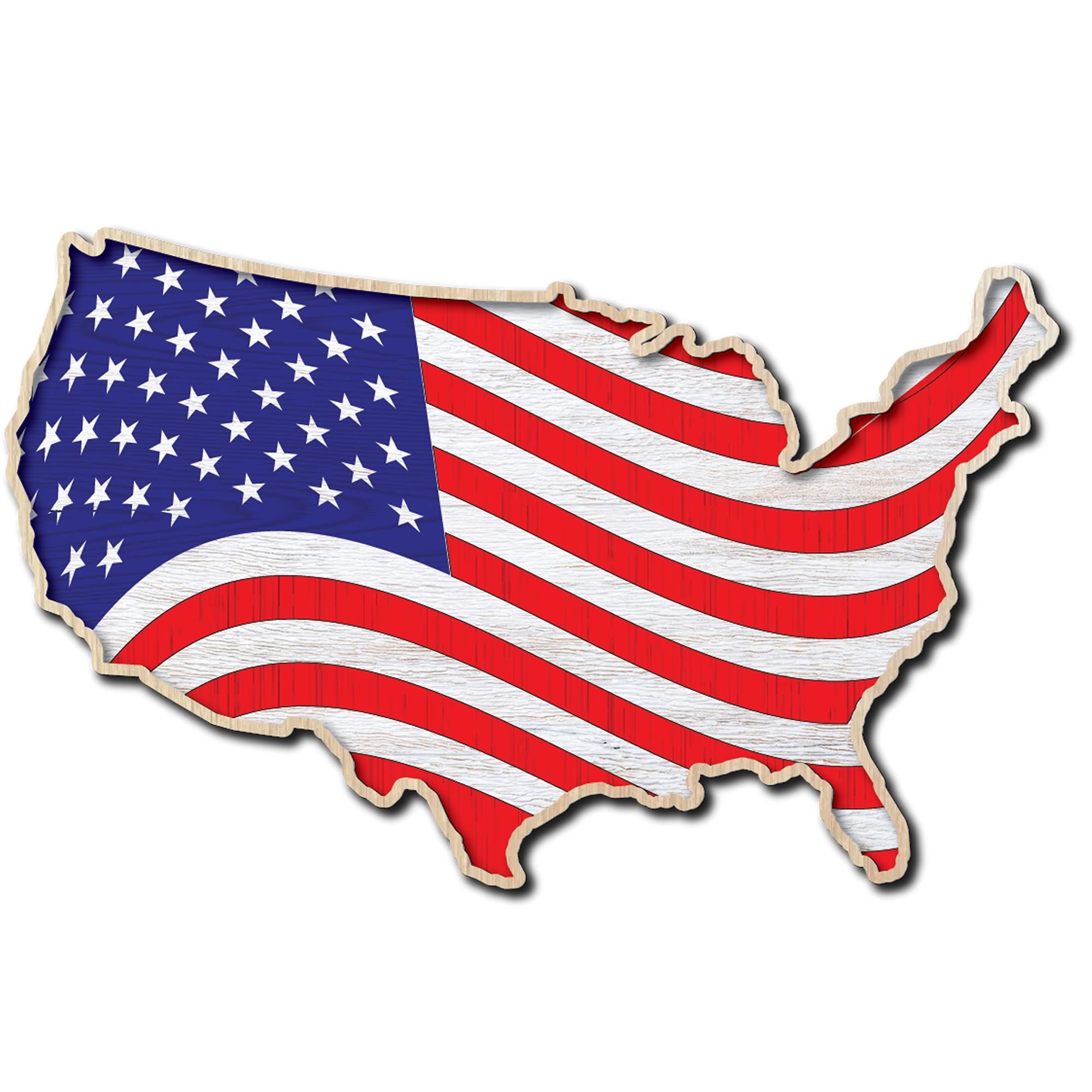 USA Flag Layer Waving Laser Cut File. US Flag and Map 2 Layer - Etsy