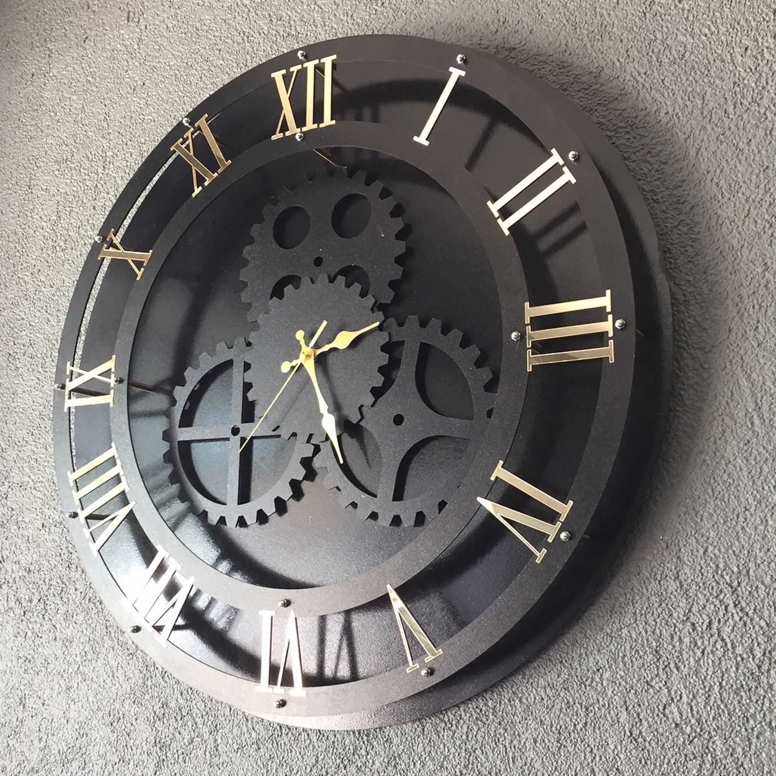 Laser Cut Wall Clock File With Layers and Wheels. Customizable Design ...