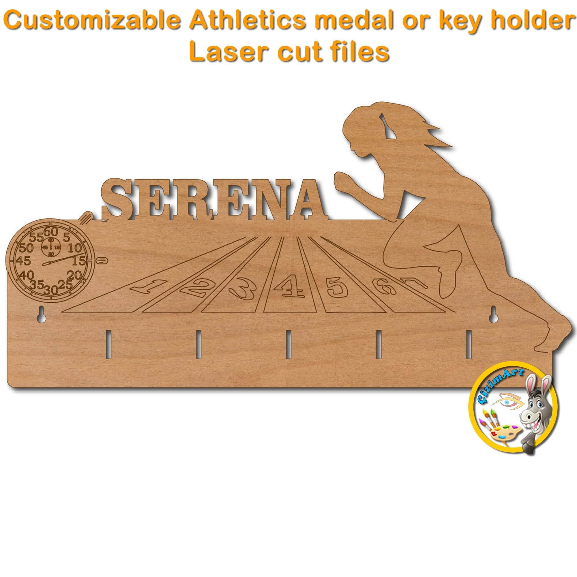 Customizable Athletics Medal Holder. Svg Cdr Dxf Pdf | Etsy