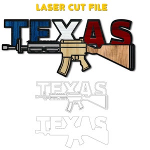 Texas Laser Cutting Set. Texas Laser Cut File. Texas Flag Wall Art ...