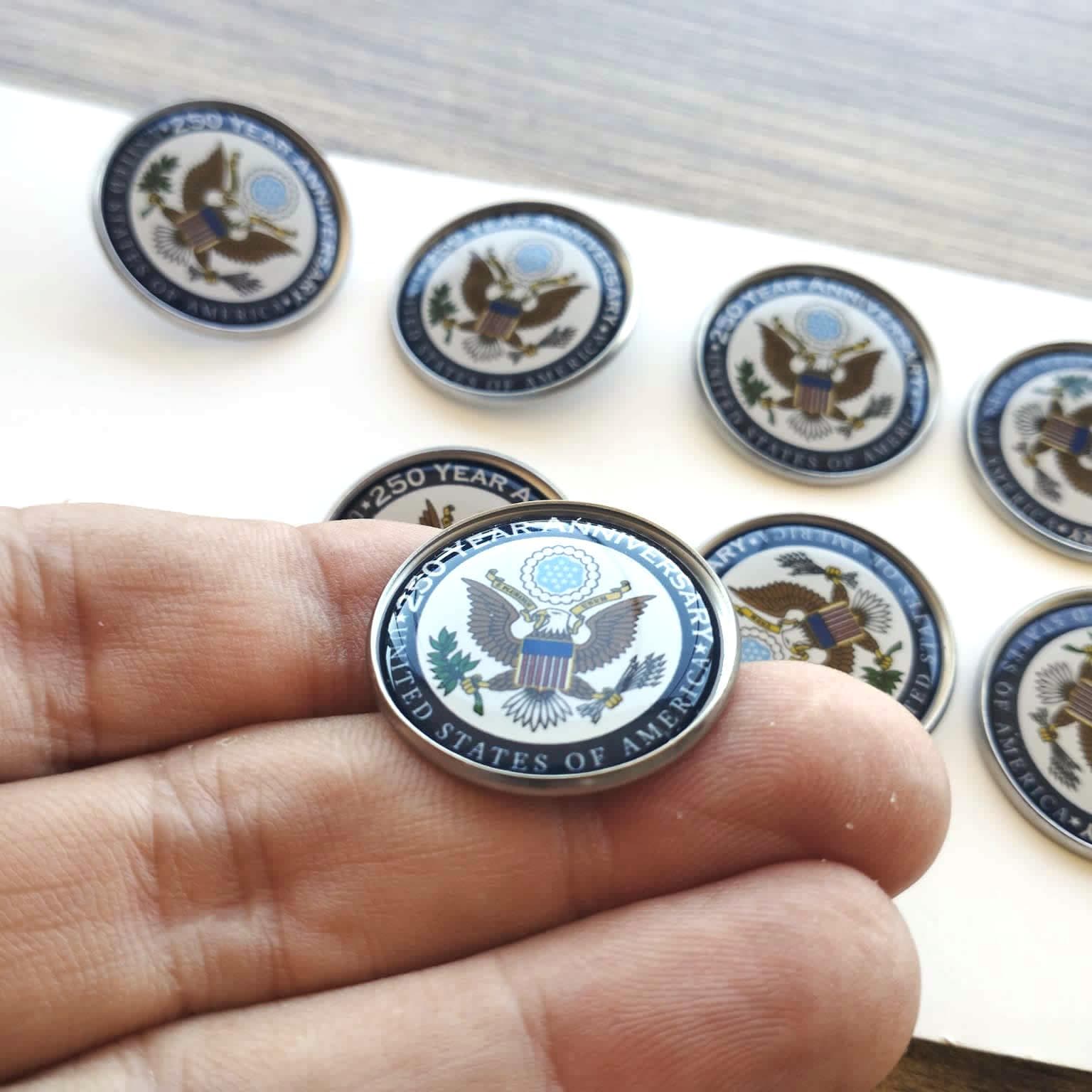 250th Anniversary United States of America Logo Lapel Pin. United ...