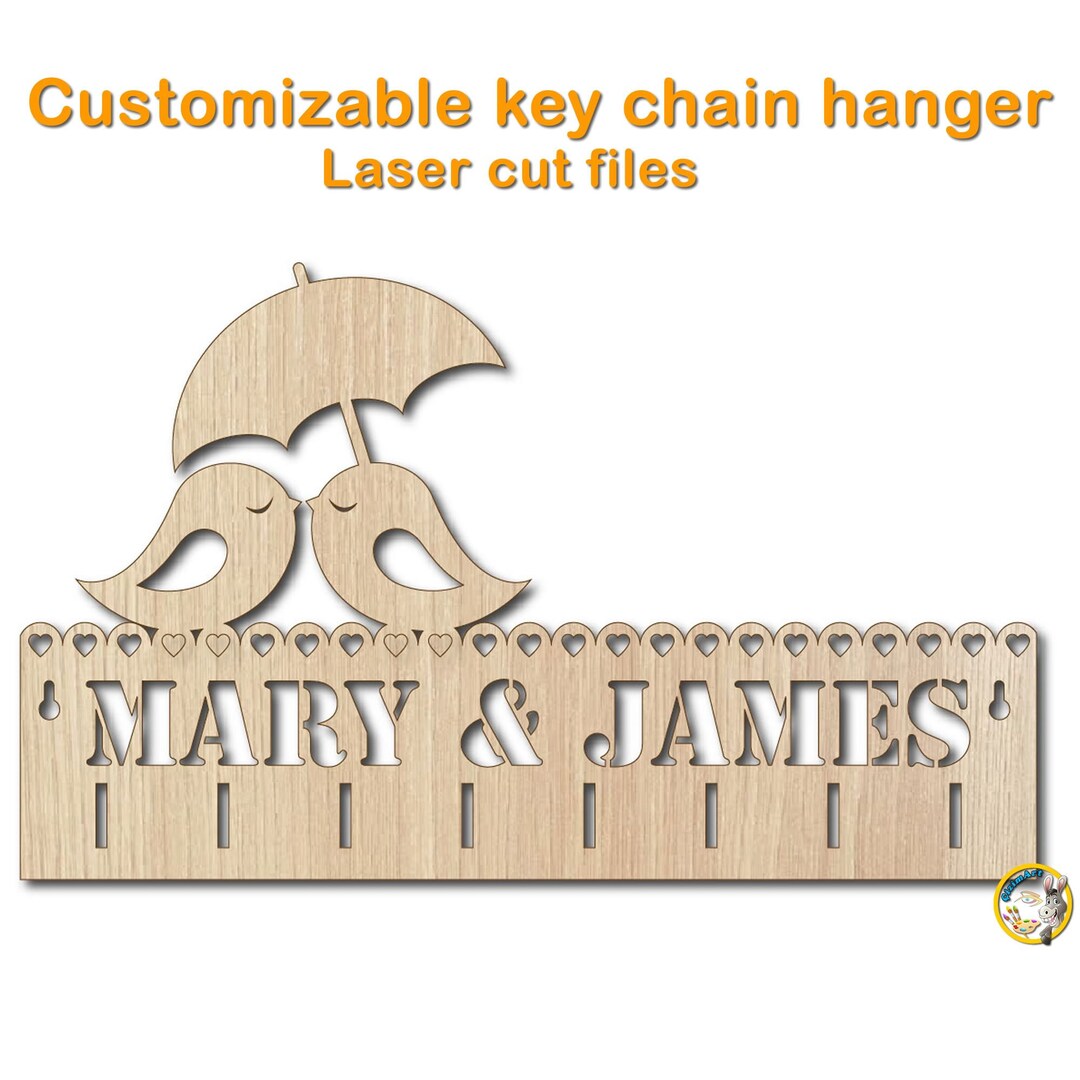 Customizable Key Chain Hanger. Svg - Cdr - Dxf - Pdf - Ai File Formats ...