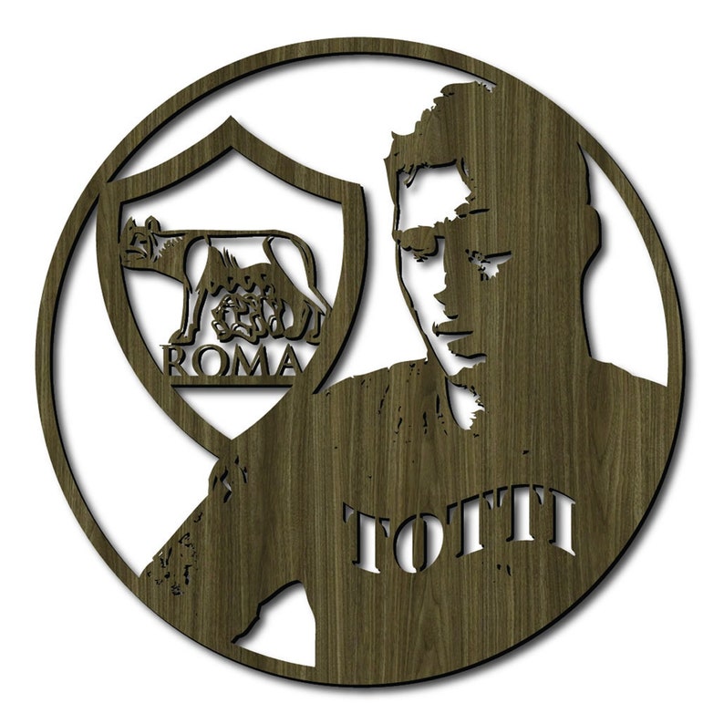Francesco Totti Set Wall Art Laser Cut File SVG. Italian Roma Francesco ...