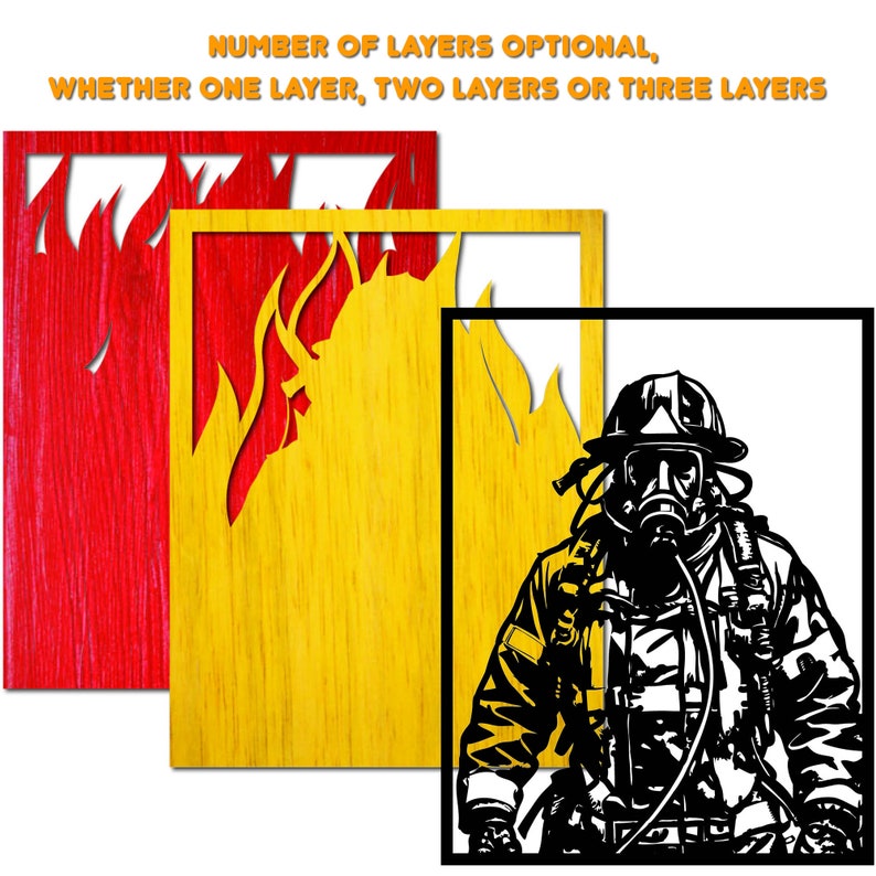 Firefighter Wall Panel Laser Cut File. Fire Department Wall Panel ...