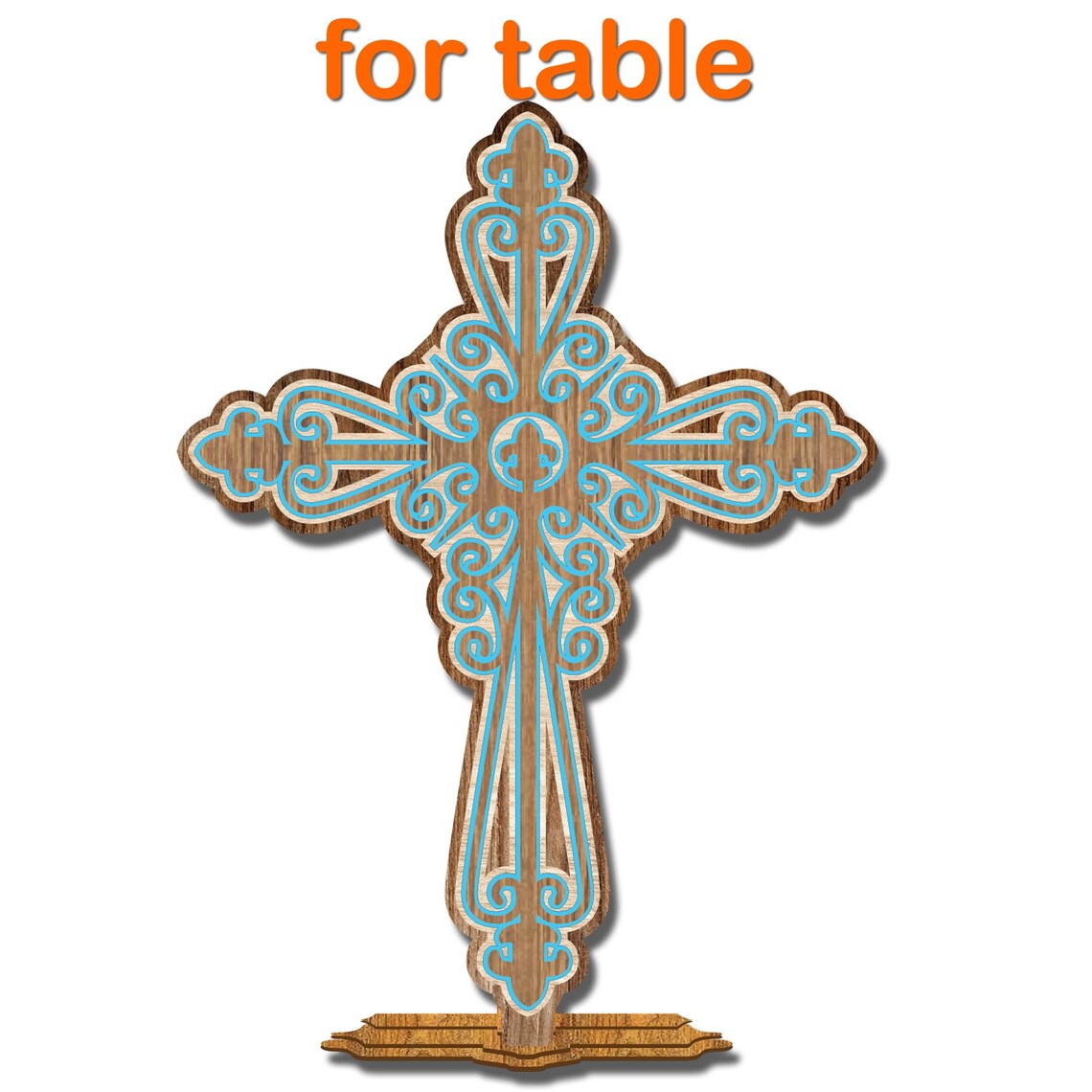 Motif Embroidered Cross for Table and Wall. Cross SVG. Laser - Etsy