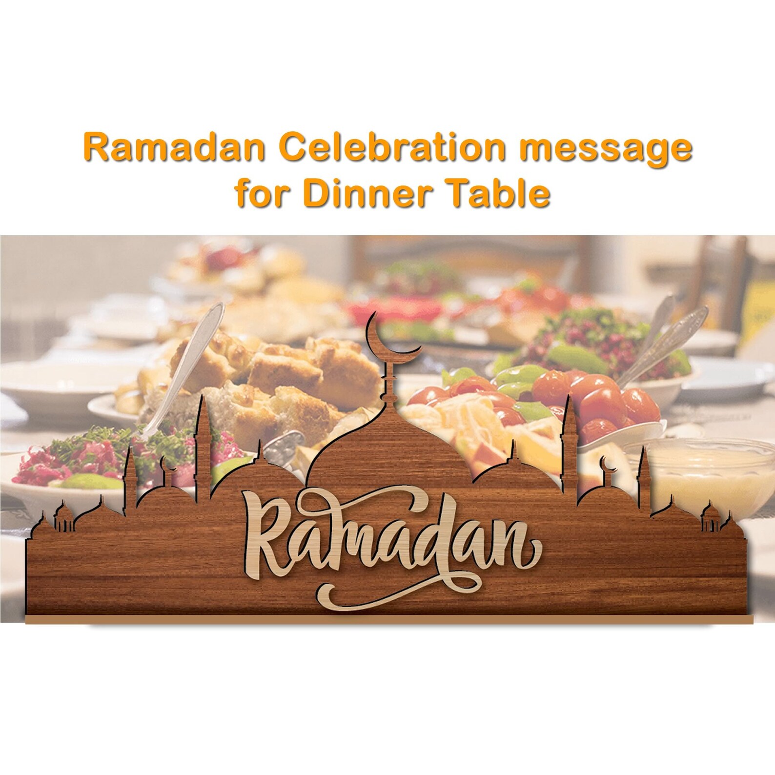 Ramadan Celebration Message Laser Cut File for Dinner Table. | Etsy