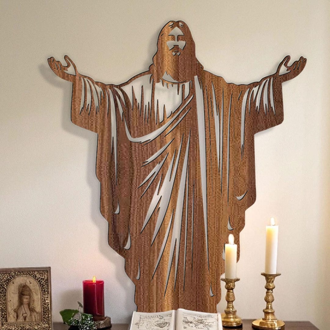 Laser Cut Jesus, Jesus Wall Art. Jesus Decoration Wall. Laser Cut File ...