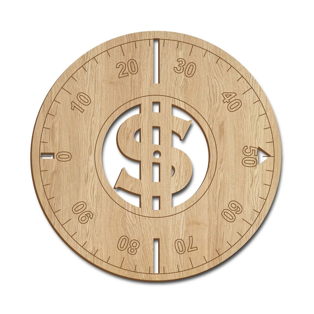 Wall Clock Time is Money, Laser Cut File. Laser Cut Project Plan. Wall ...